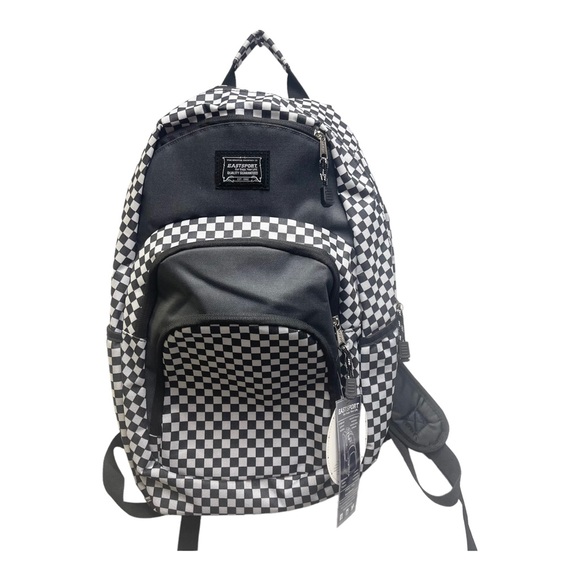 Bags | Eastsport Backpack Black White Checkered | Poshmark